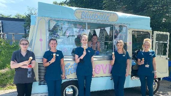 Bluestone staff get a cool thanks for their hard work during the ...