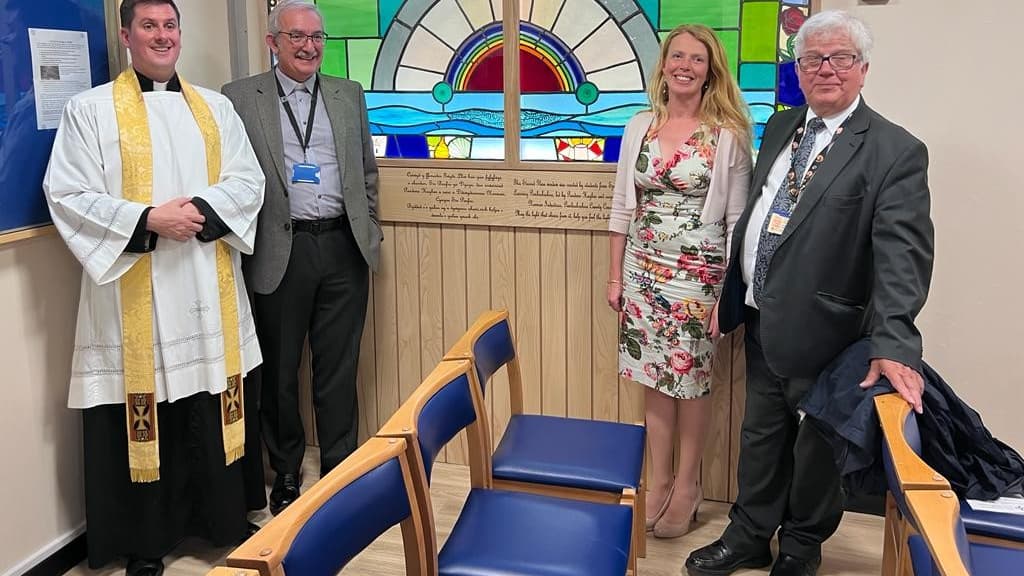 New stained glass window dedicated at Withybush Hospital Chapel ...