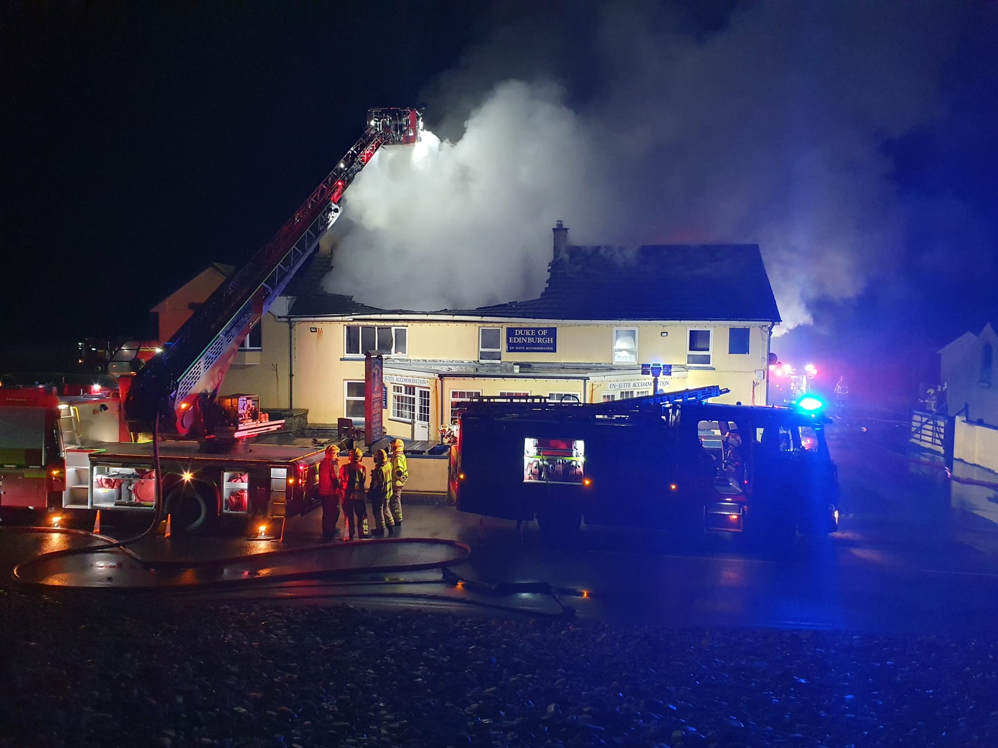 Pembrokeshire firefighters tackle fire at Duke of Edinburgh pub ...