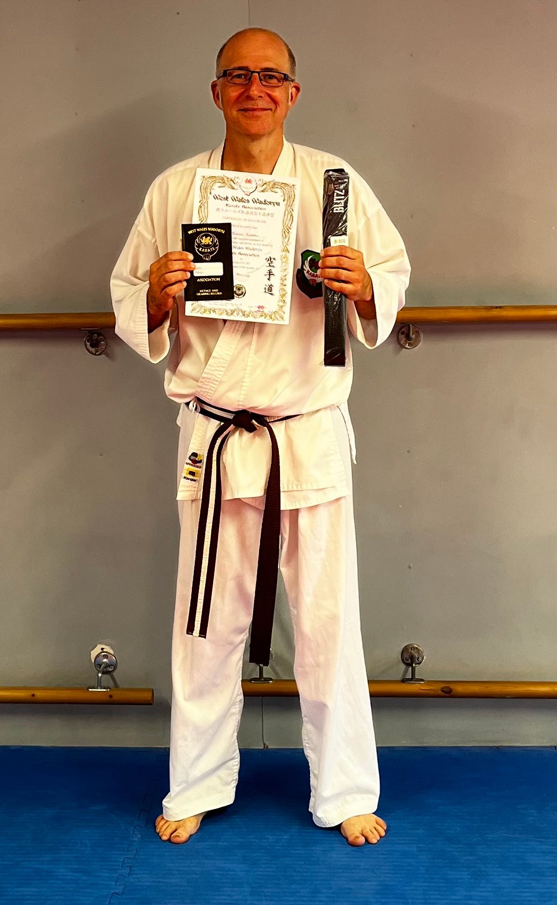 Karate black belt for Simon following Pembroke Dock Dojo training ...